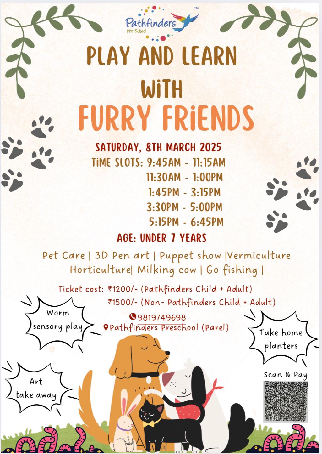 PLAY WITH FURRY FRIENDS WORKSHOP – Buzzy Town